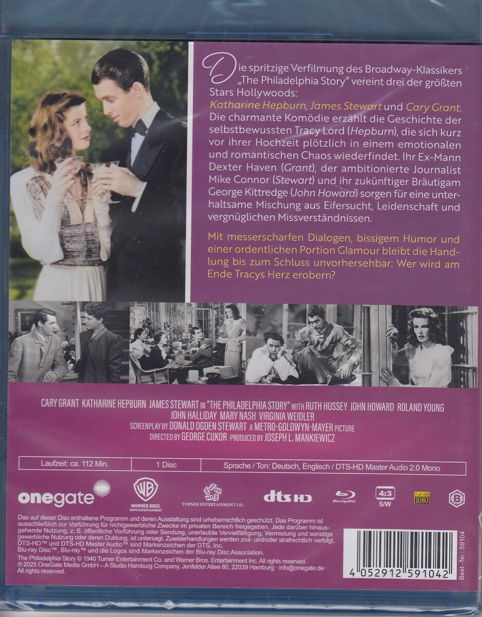 Die Nacht vor der Hochzeit (USA 1940, Cary Grant, James Stewart ...