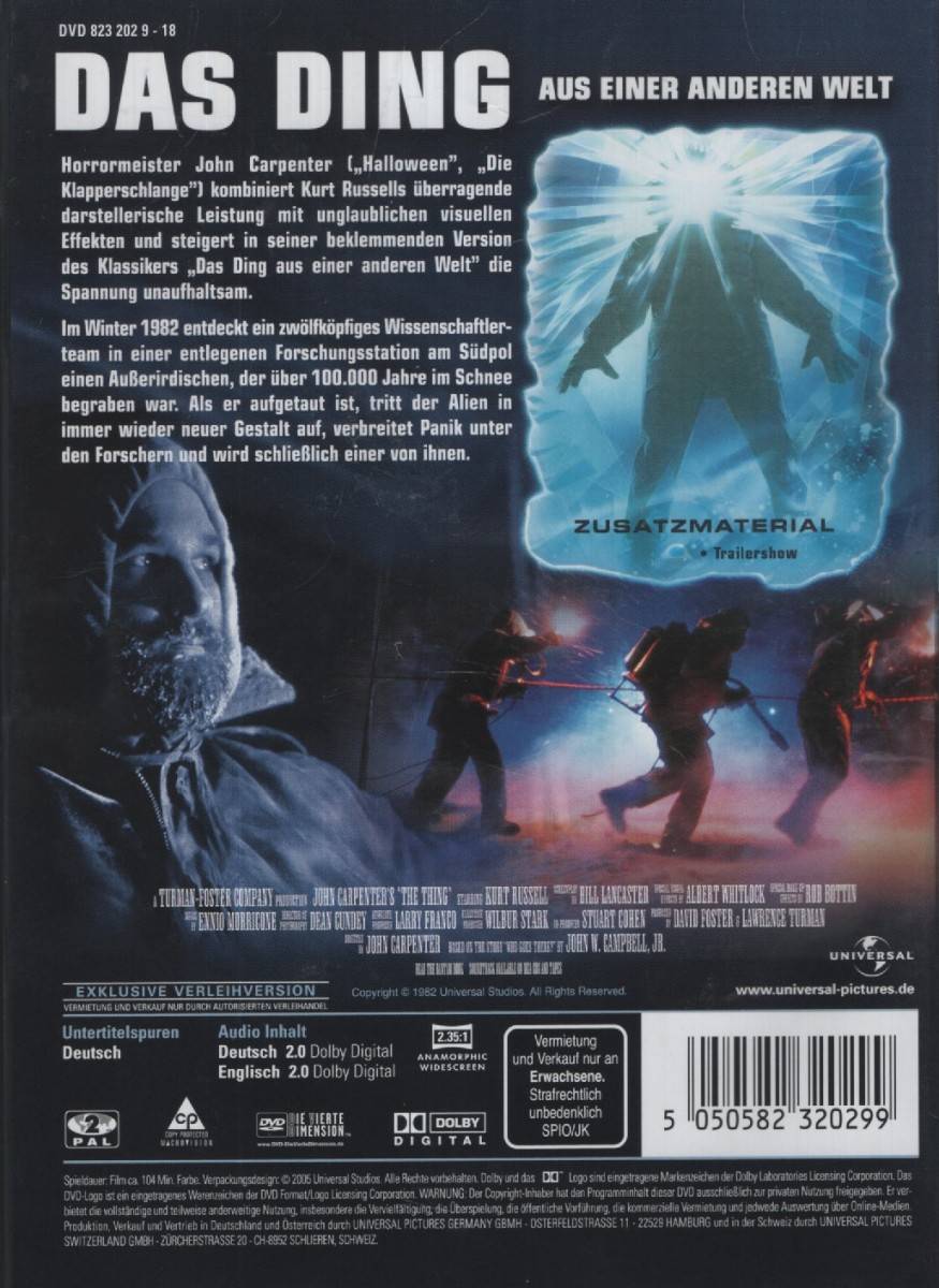 DAS DING AUS EINER ANDEREN WELT - John Carpenter Sci-Fi Horror ...