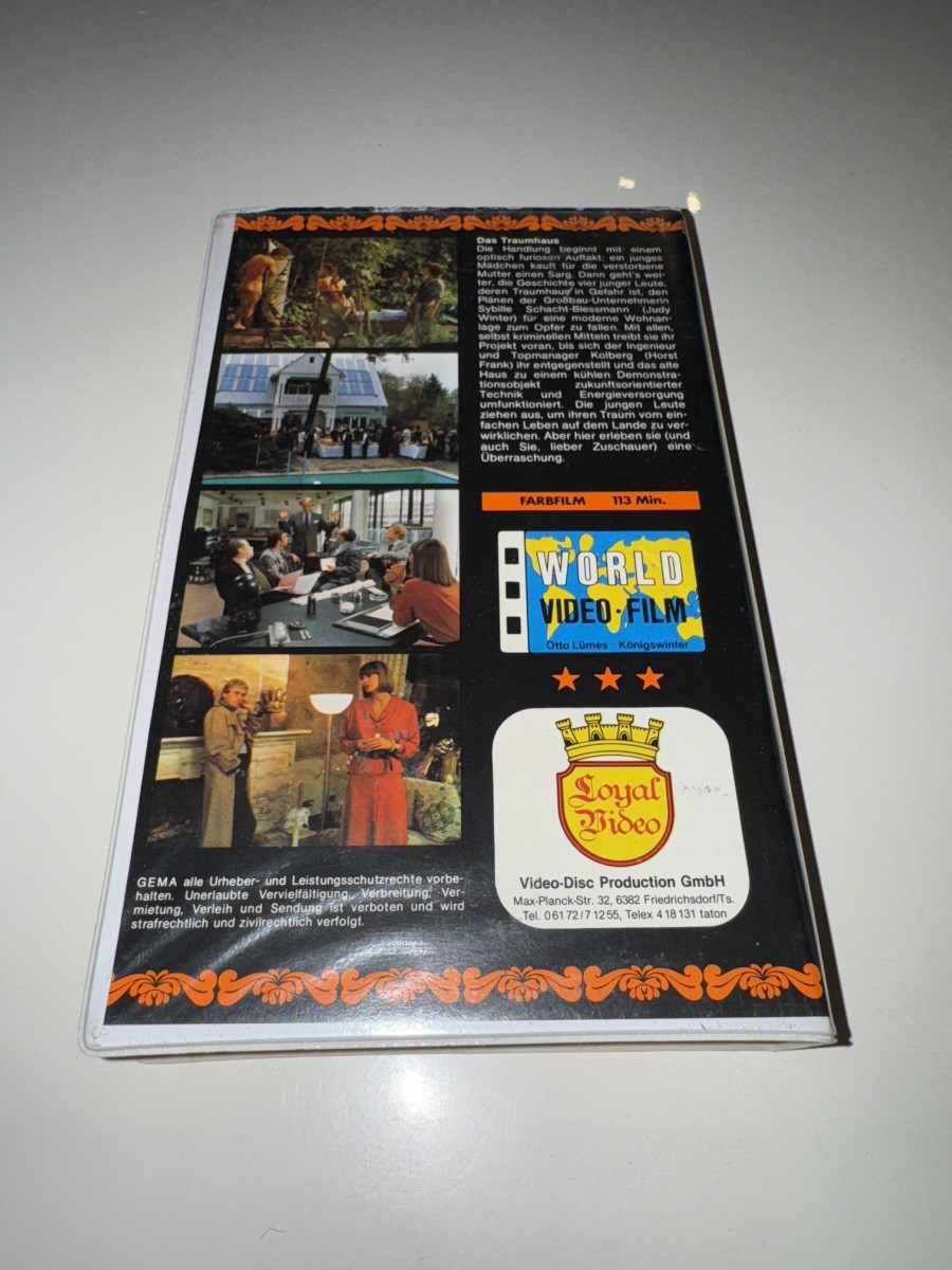 Das Traumhaus Ulrich Schamoni VHS Loyal Video Rarität No VMP Glasbox ...