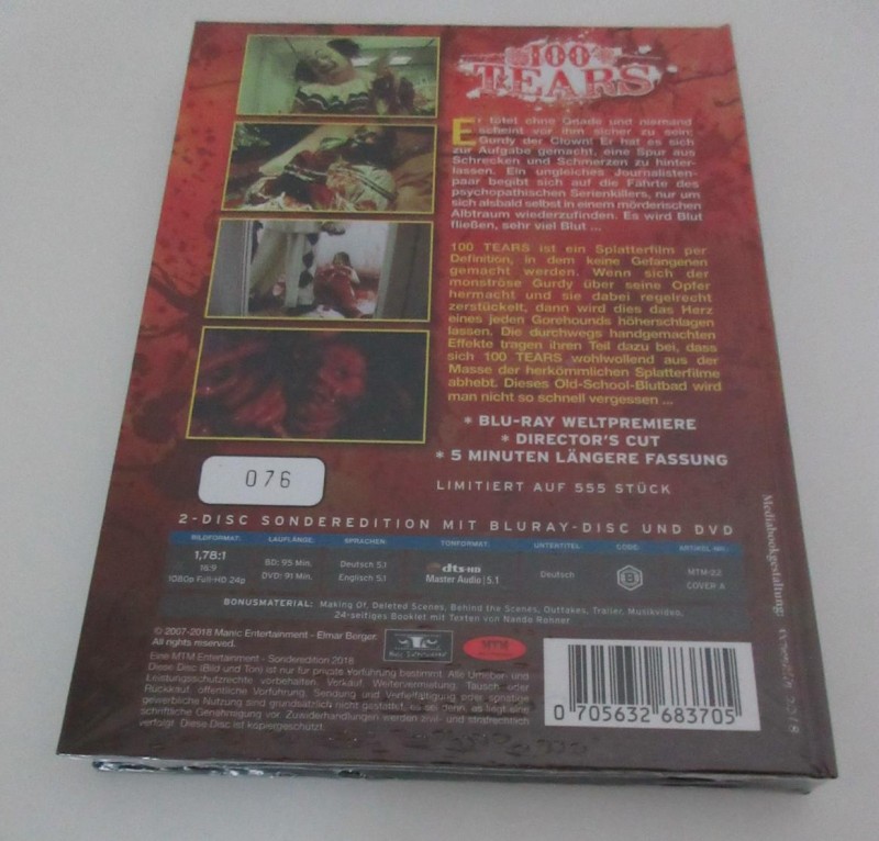 100 Tears - Mediabook - MTM - Cover A - NEU/OVP - Lim. 555 - Extended kaufen | Filmundo.de