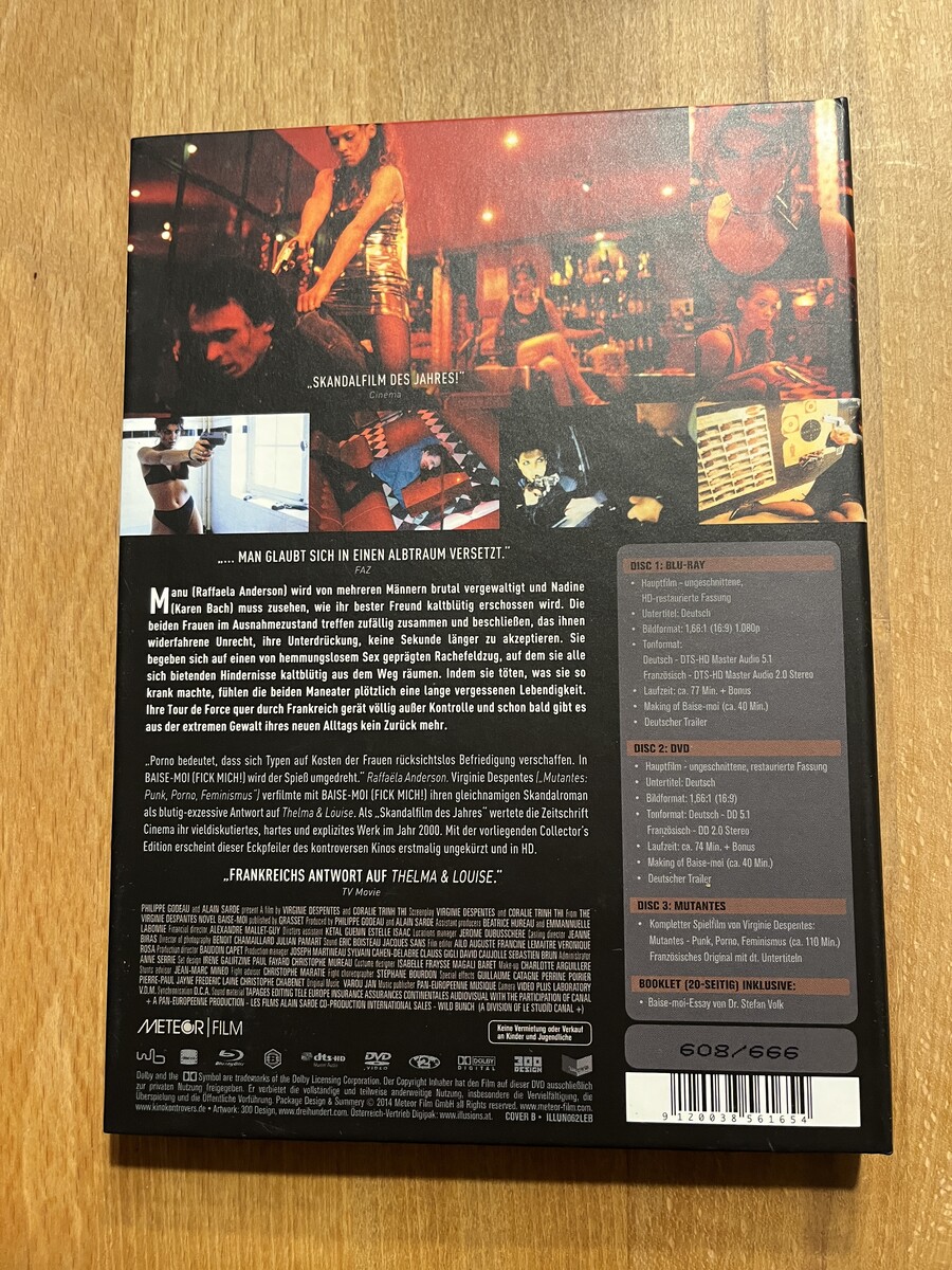 Baise-moi (fick mich!) Mediabook Cover B Blu Ray DVD Uncut 608/666 kaufen | Filmundo.de