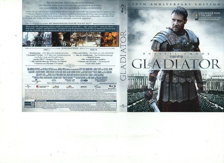 GLADIATOR - RUSSELL CROWE KULT - 10TH ANNIVERSARY EDITION - Blu-ray kaufen | Filmundo.de