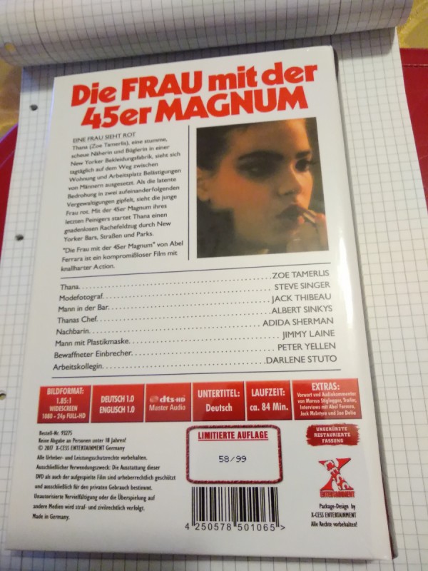 DIE FRAU MIT DER 45ER MAGNUM BLU-RAY - GR. HARTBOX - NEU/OVP kaufen | Filmundo.de