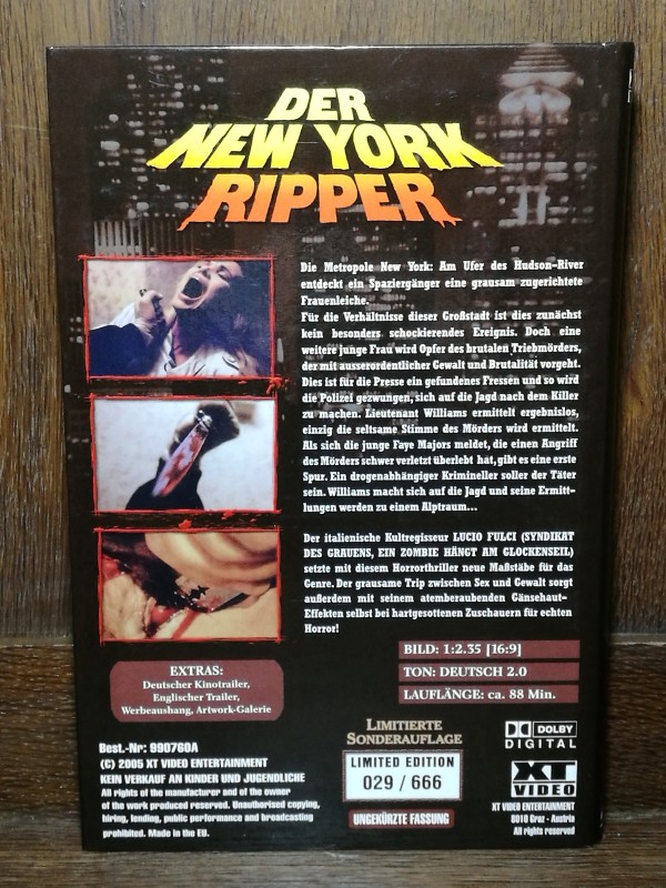 New York Ripper+++gr. lim. Hartbox XT Cover A+++OOP/RAR kaufen ...